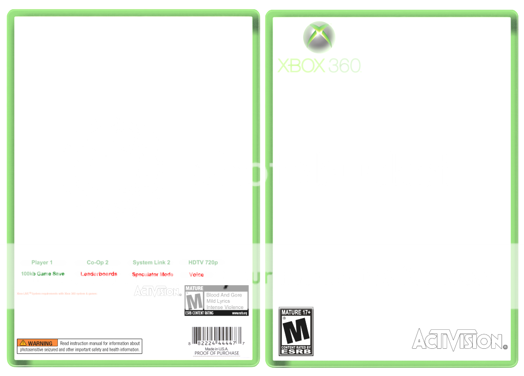 Xbox 360 Case Template
